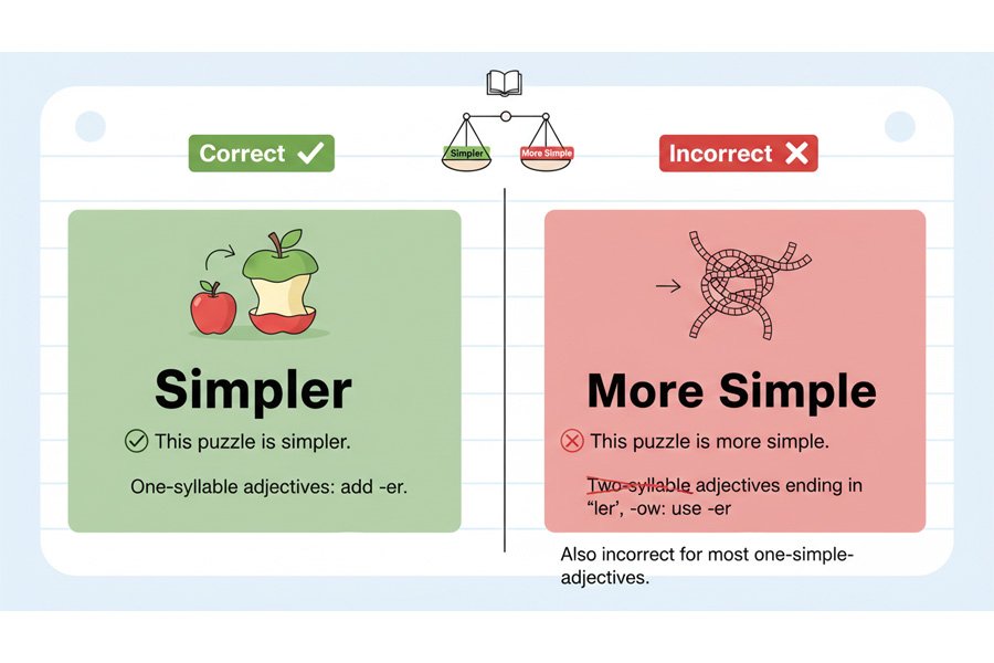 "Simpler" or "More Simple": A Grammar Guide - englishnotation.com