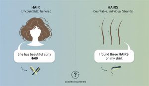 Hair vs. Hairs: Singular or Plural Noun Explained - englishnotation.com