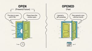 Open vs. Opened: Mastering the Correct Usage in English Grammar ...
